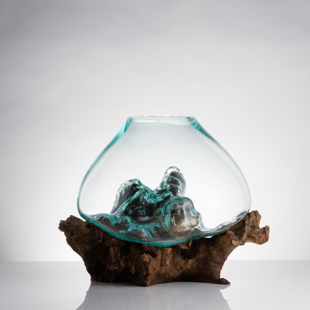Spectacular Design Bowls Of Molten Glass On Teak Roots - Adorable ...
