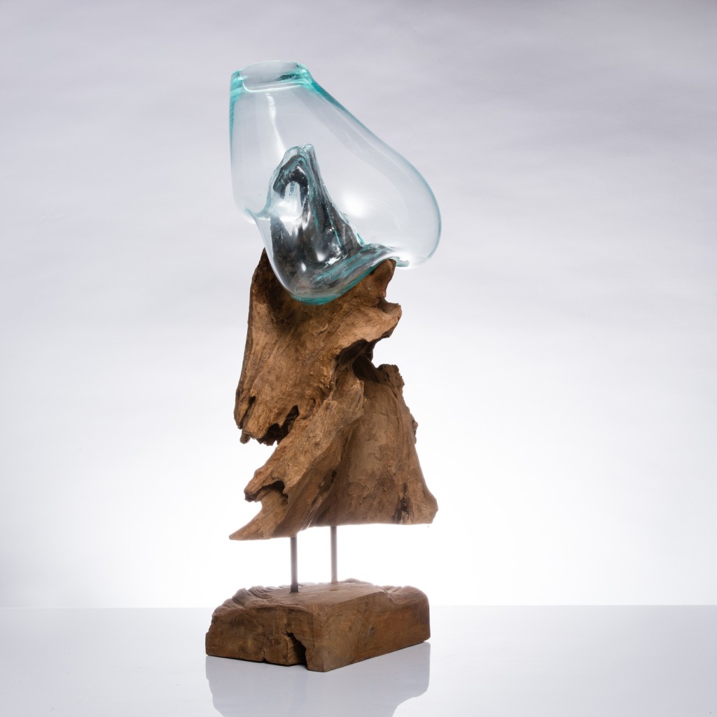 Spectacular Design Bowls Of Molten Glass On Teak Roots - Adorable ...
