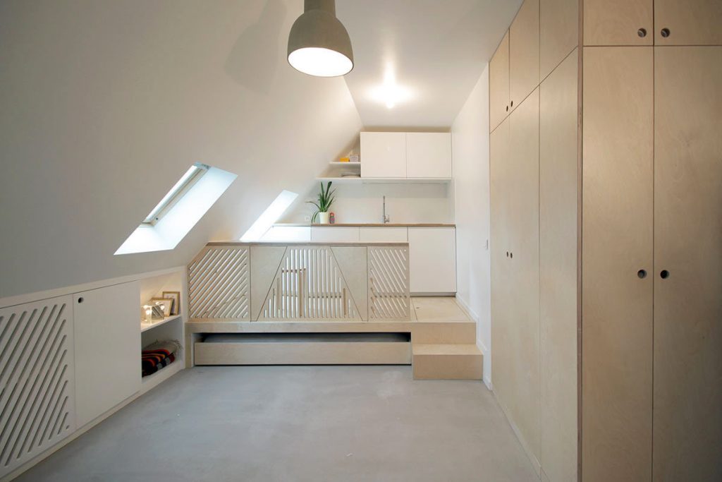 Incredible Transformation Of A Tiny Attic Studio In Paris – Adorable ...